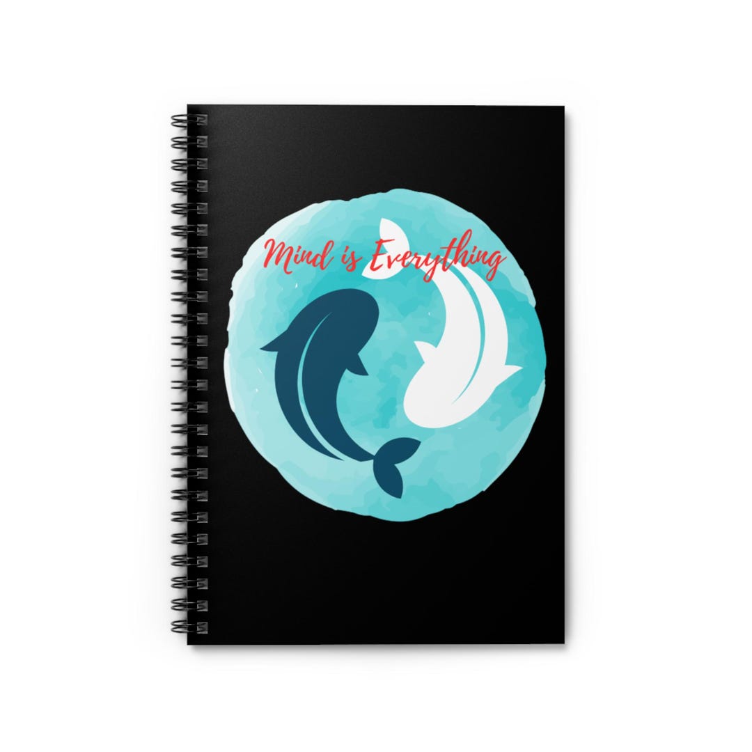 Mind is Everything Koi Fish Notebook | Spiral Ruled Journal - Etsy