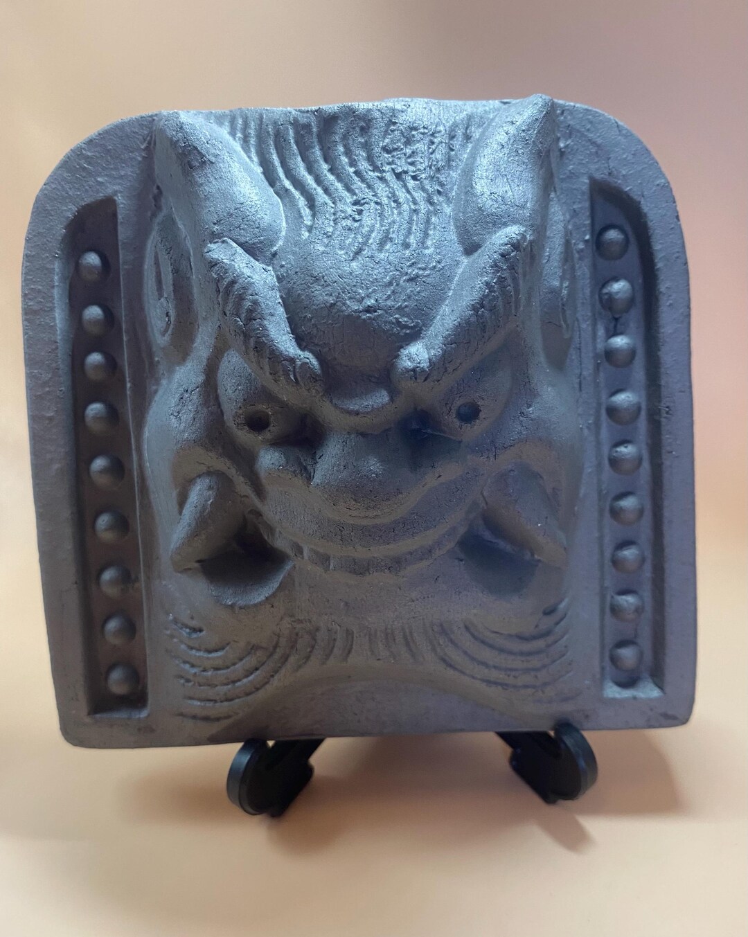 Kimen, Japanese Demon Ceramic Tile - Etsy