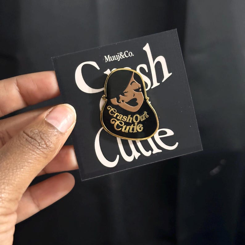 Crash Out Enamel Pin • Sassy Feminist Lapel Pin - Etsy
