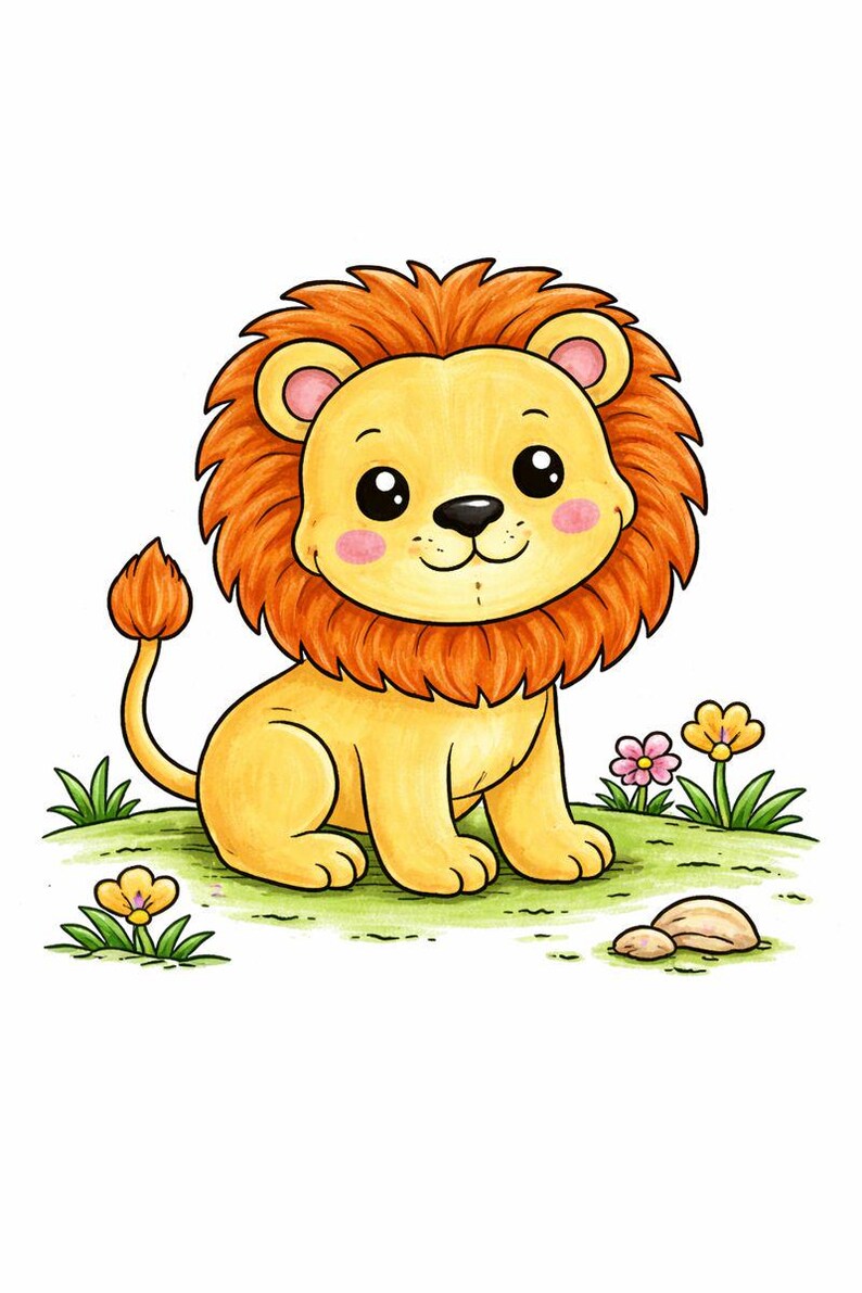 Big Animals Coloring Pages for Toddlers | Printable Coloring Book (ages ...