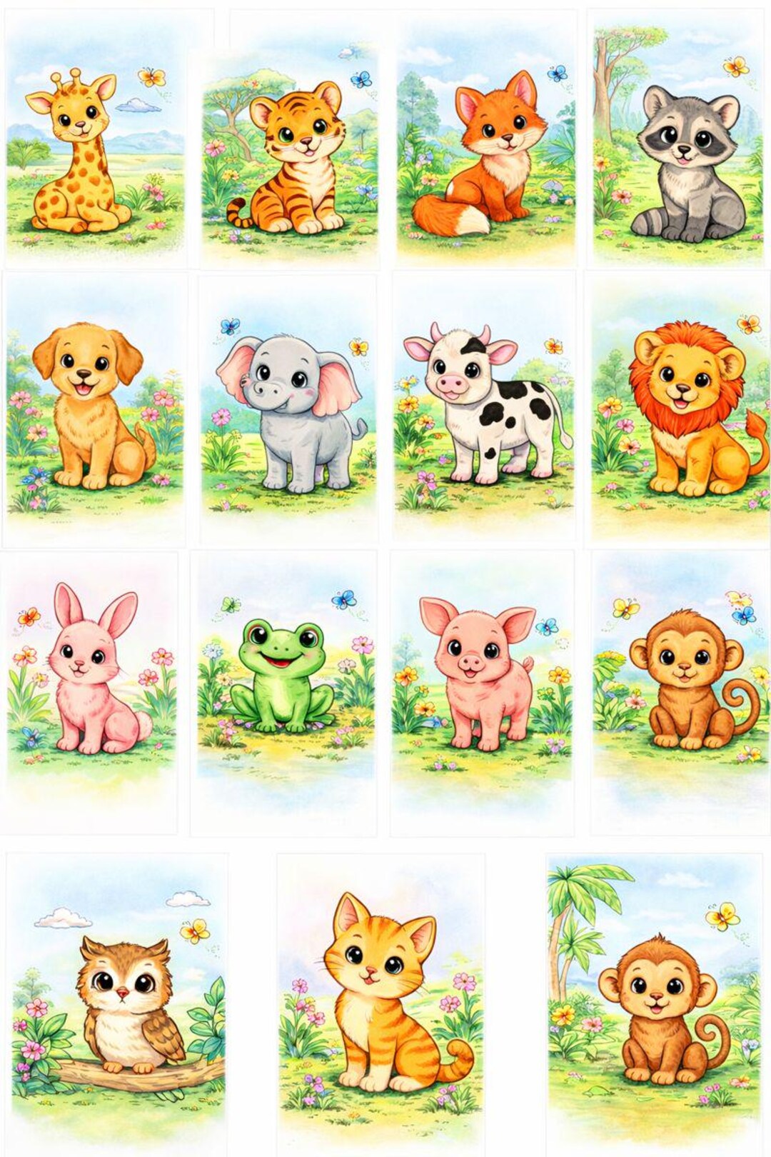 15 Cute Animal Coloring Pages for Kids Ages 3–5 | Printable PDF ...