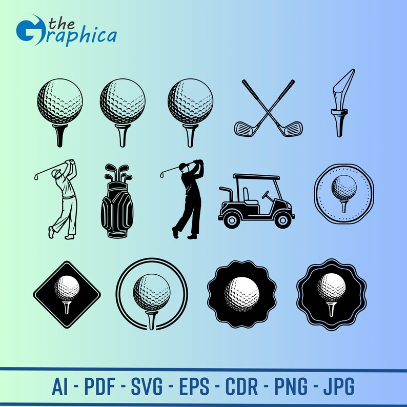 Golf SVG Bundle - Golfer SVG - Golf Monogram - Golf Club and Ball SVG ...