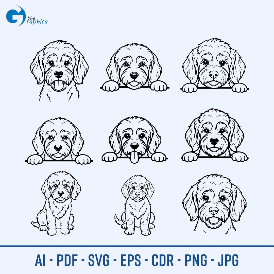 Golden Doodle Dog SVG Bundle | Vector Clipart for Cricut & Silhouette ...