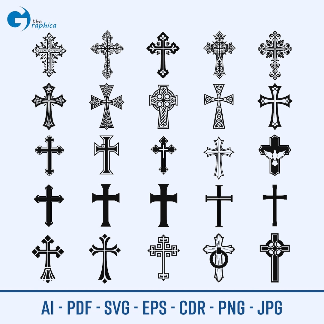 Simple Cross SVG, Christian Religious Cut Files, Silhouette PNG ...