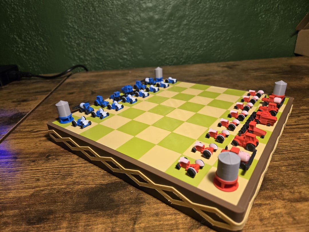 Customizable 3D Printed Farm Chess - Etsy