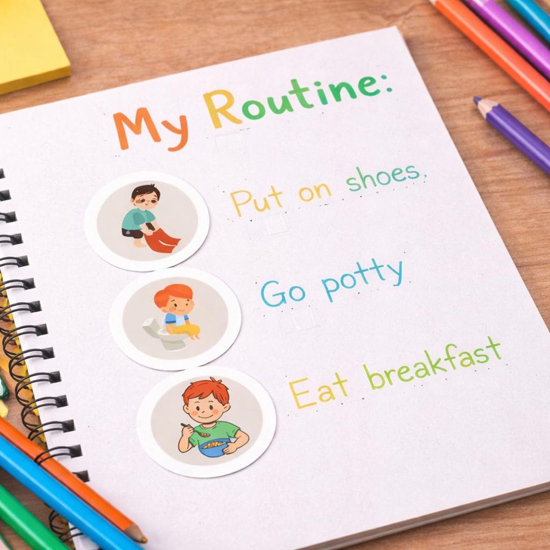 SLP Visual Routine Stickers | Autism Awareness Support - Etsy