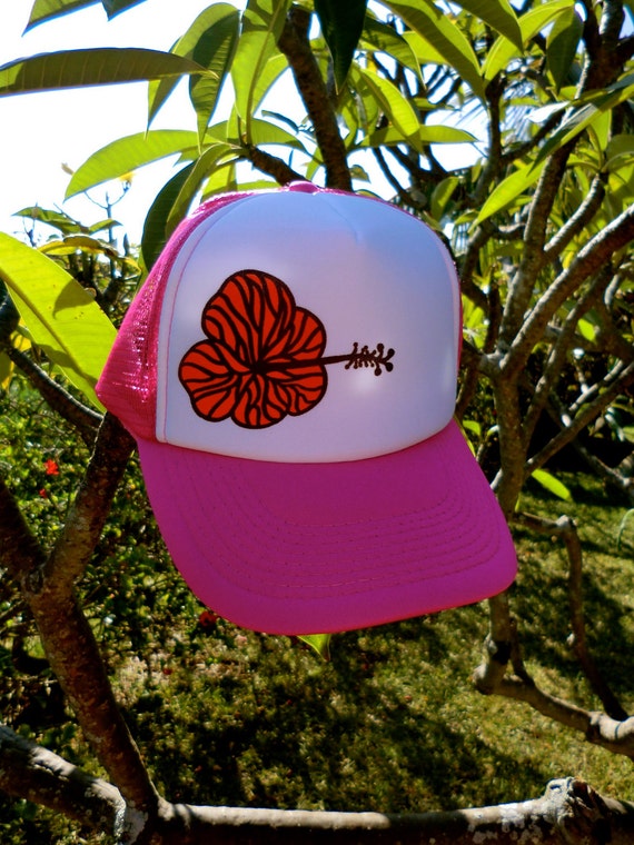 Items similar to hibiscus trucker hat on Etsy