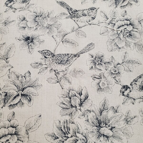 Bird Toile Fabric - Etsy