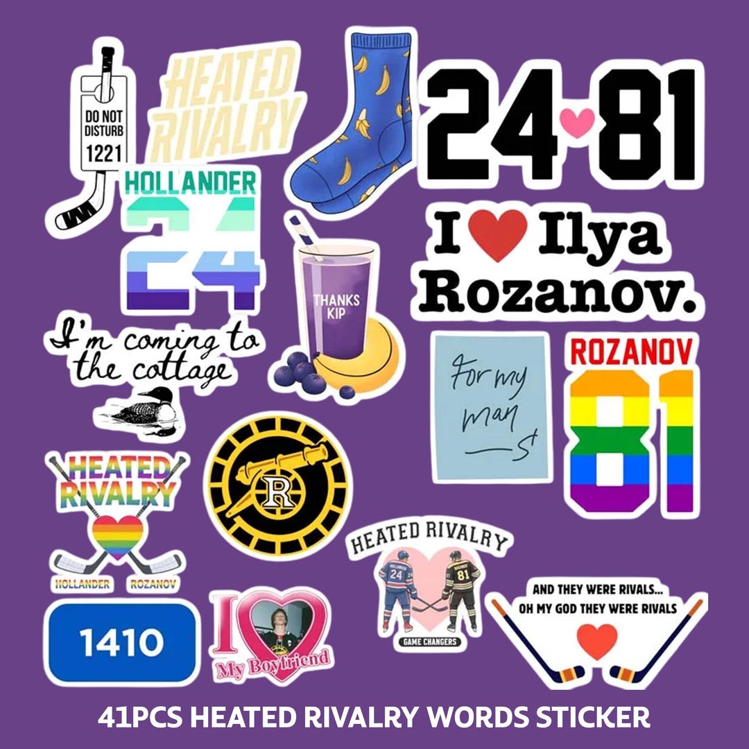 Heated Rivalry Quote Stickers Pack 41PCS | Hockey Romance Words ...