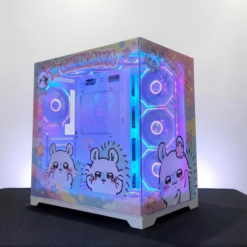 Chiikawa PC Case Skin – Static Cling Glass Skin – Tempered Glass Wrap ...