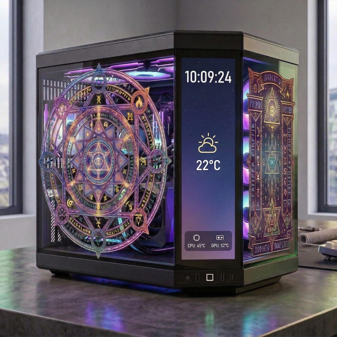 Mystical Rune PC Case Glass Skin | Magic Circle for Tempered Glass ...