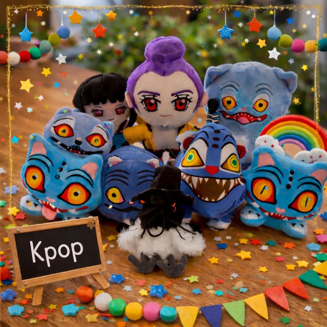 Kpop Anime Plush Dolls Set, Korean Cartoon Character Stuffed Toys, PP ...