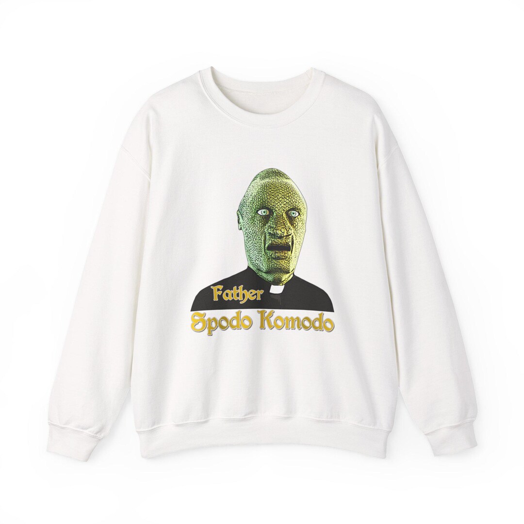 Father Spodo Komodo Crewneck Sweatshirt | Lizard Head Graphic - Etsy