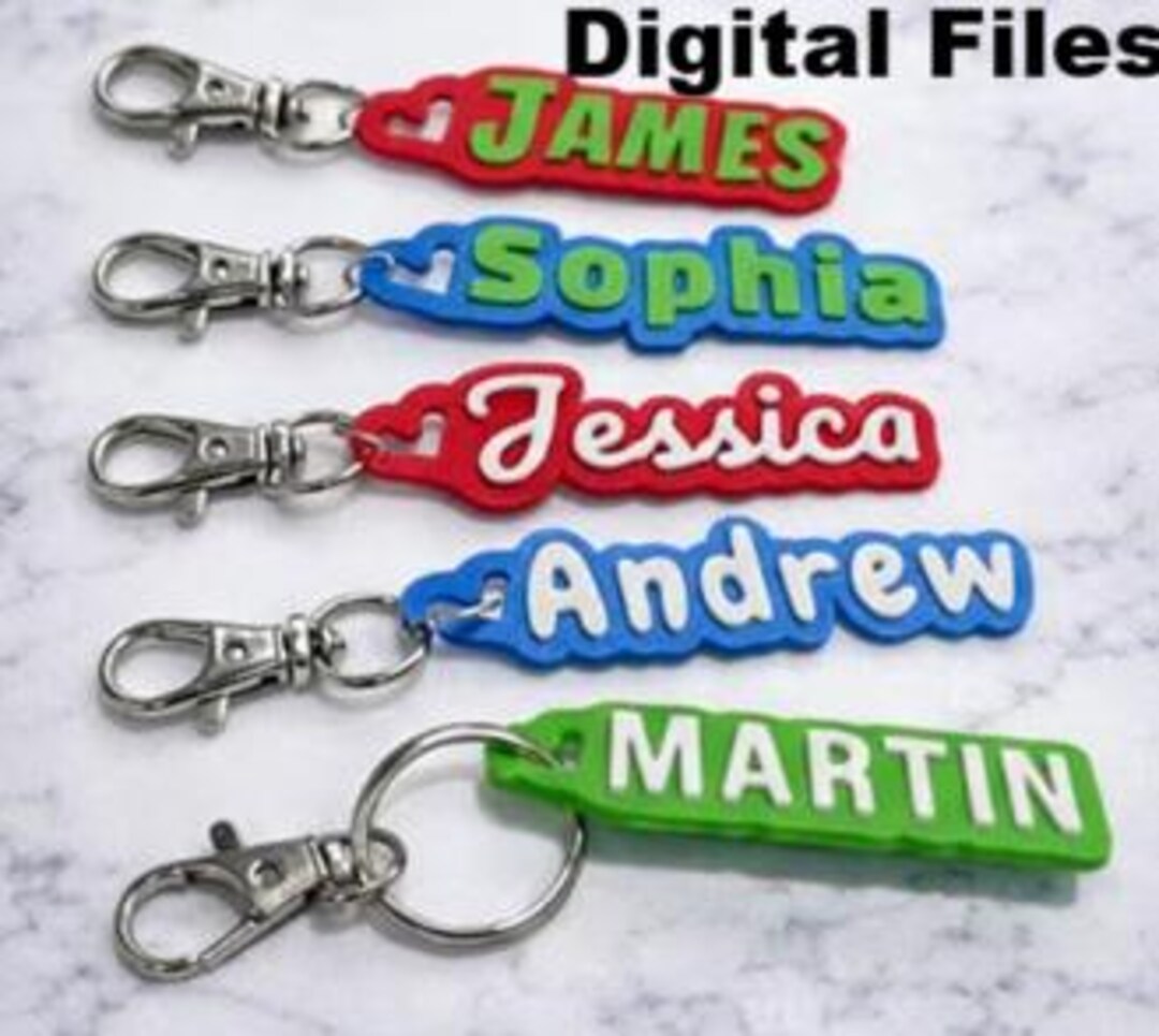Custom Name Keychain STL File, 3D Printable Personalized Tag (digital ...
