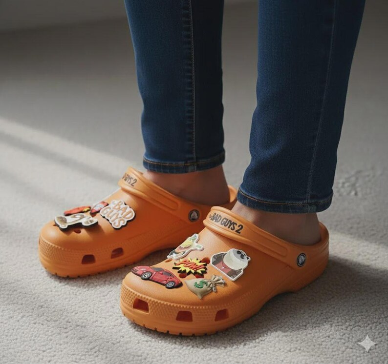 Animated Movie Characters Orange Clogs, Cute Wolf Snake Cartoon Shoes ...