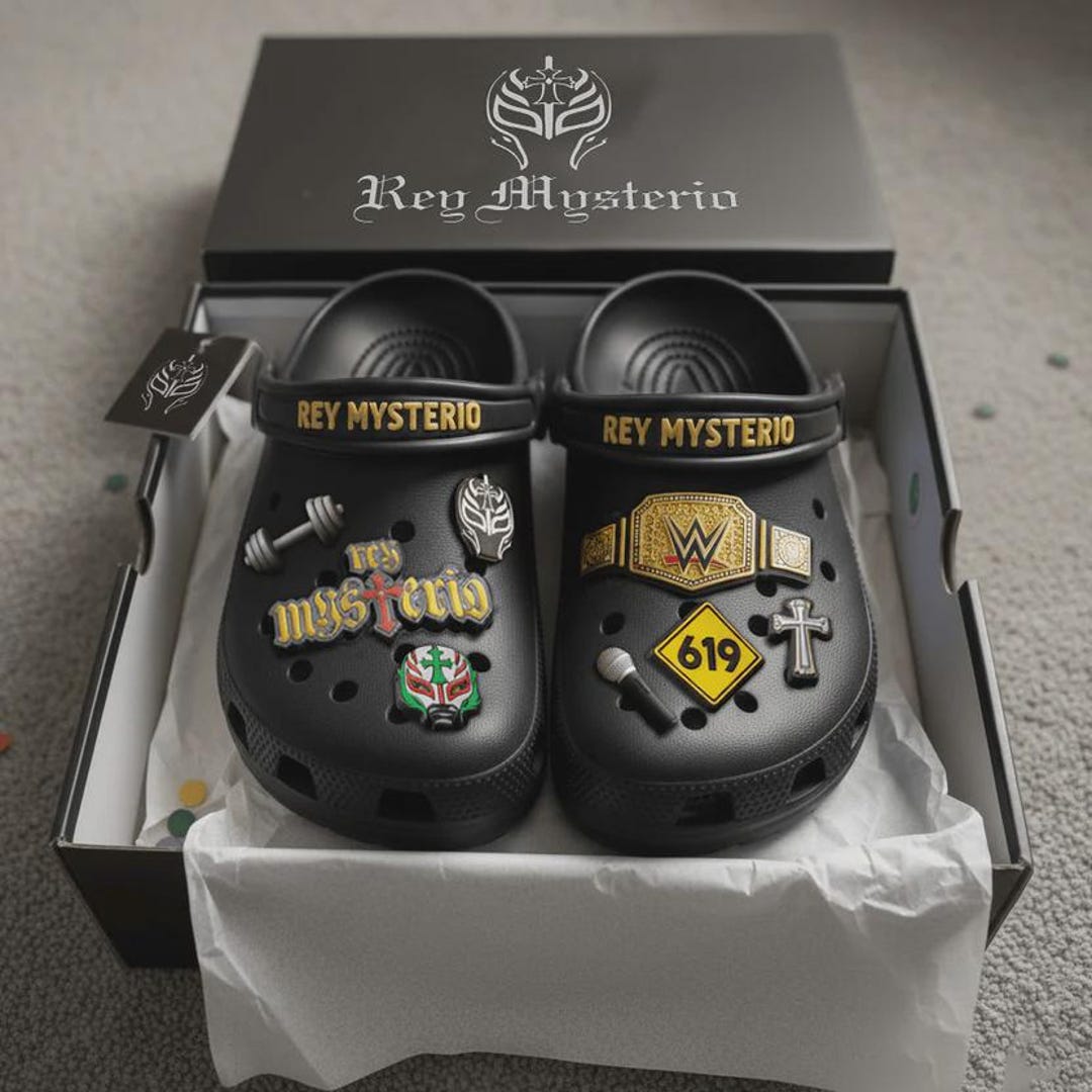 Rey Mysterio Clogs WWE Wrestling Shoes Lucha Libre Fan Gift 619 Master ...