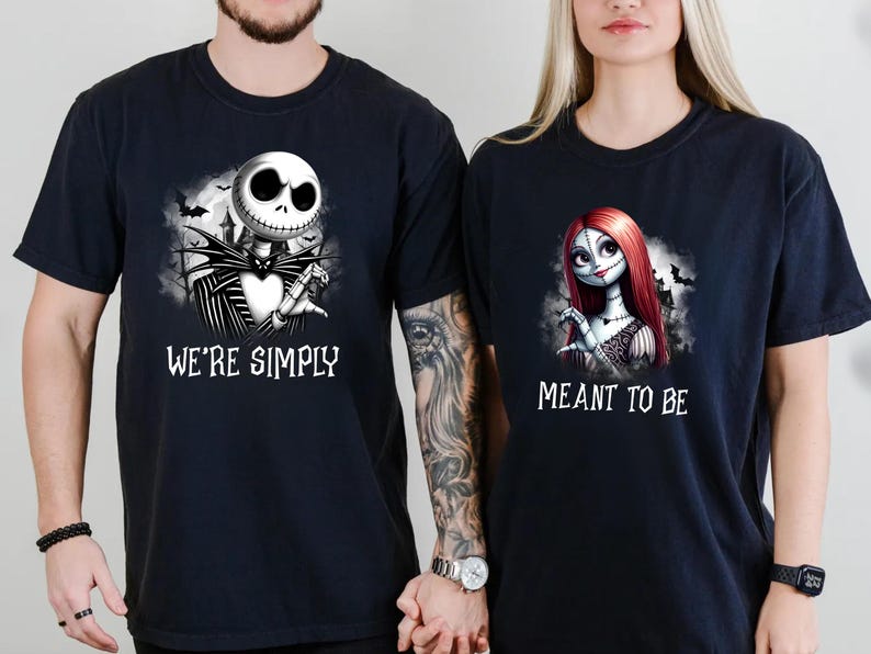 Jack & Sally Skellington Matching Valentine's Day Ready to Press DTF ...