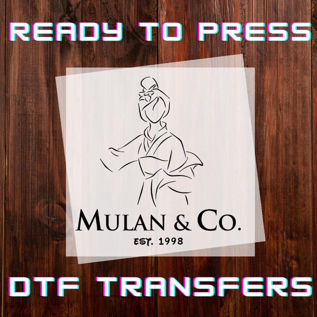 Princess Mulan Co Sketch Ready to Press DTF Transfer, Iron-on - Etsy