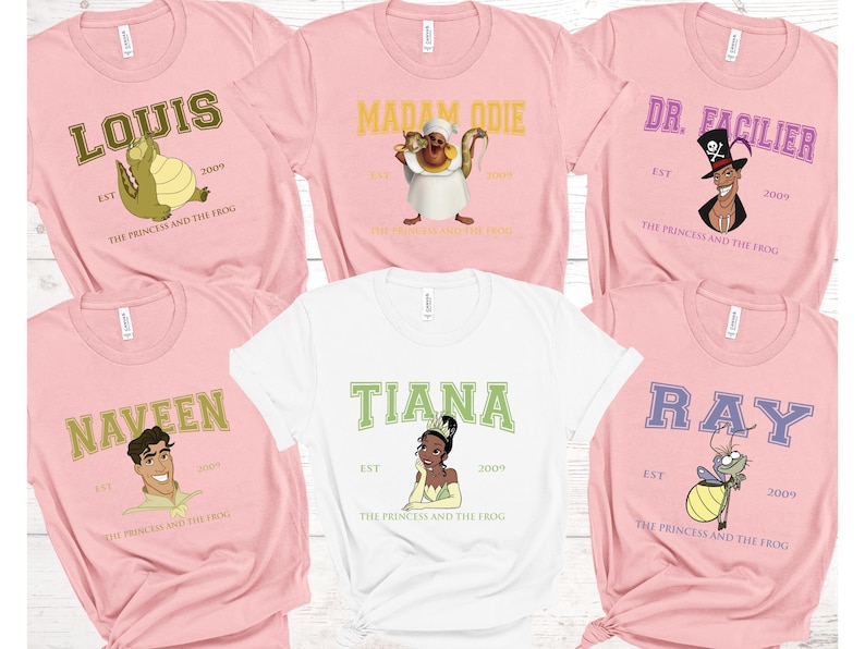 Princess Tiana and Frog Matching Group Dtfs, Ready to Press Transfers ...