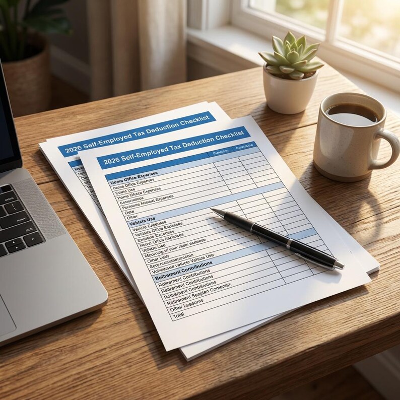 2026 Self Employed Tax Deduction Checklist | Small Business Organizer ...