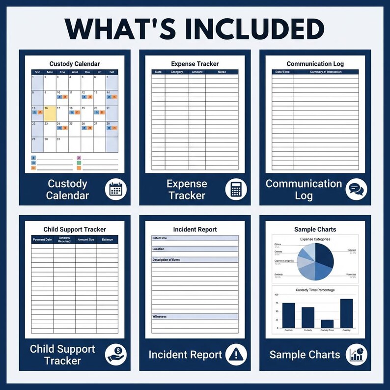 2026 Co-parenting Planner, Child Custody Calendar, Divorce Organizer ...