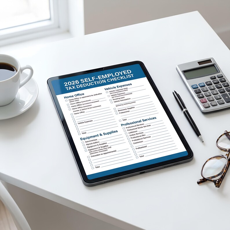 2026 Self Employed Tax Deduction Checklist | Small Business Organizer ...