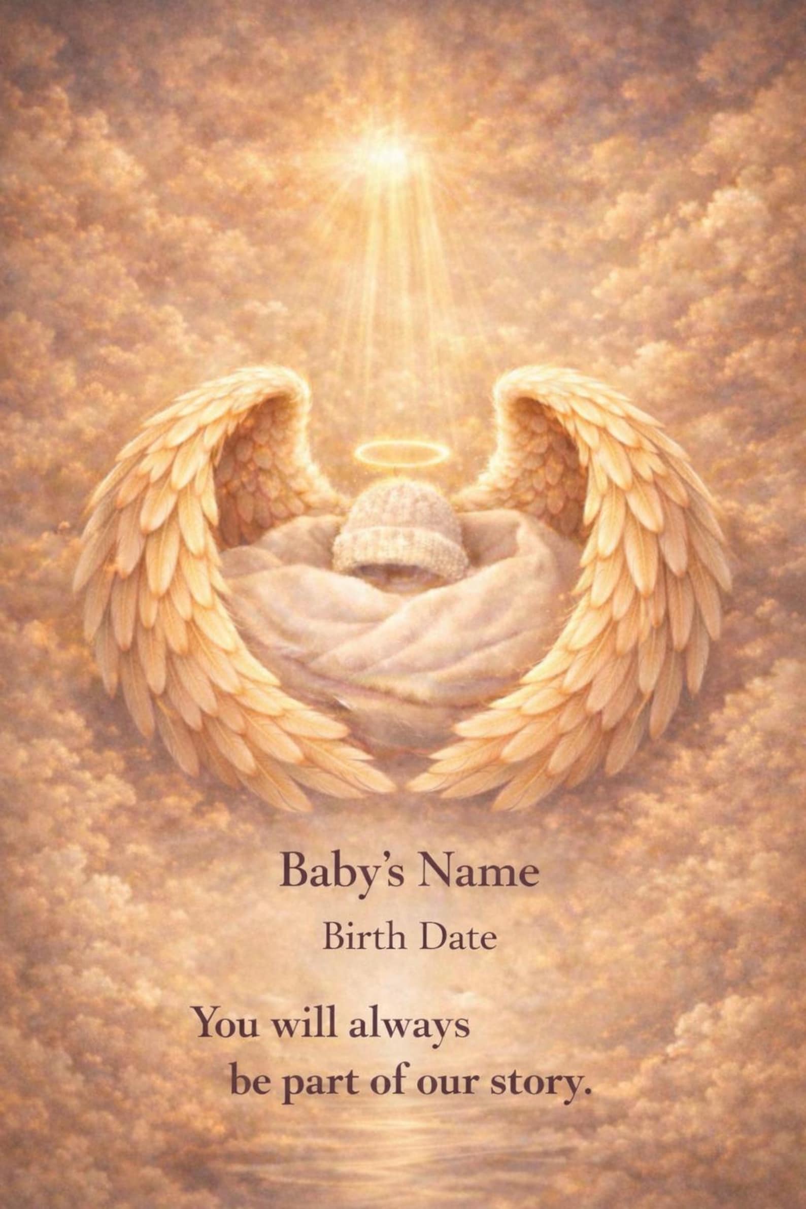 Stillbirth Memorial Printable | Luxury Baby Loss Remembrance Art | You ...