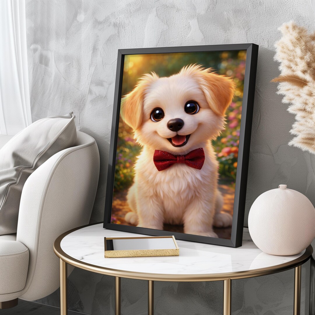 Custom Pixar-style Pet Portrait, Personalized Digital Art (digital ...