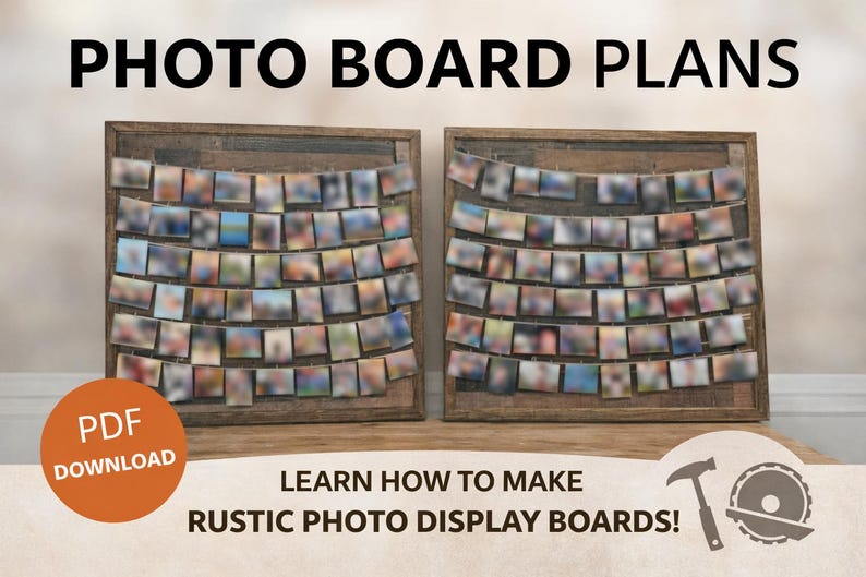 DIY Picture Board Plan – Printable PDF for Wall Display, Photo & Art ...