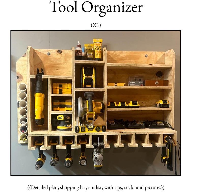 Tool Organizer Plans – Wall Mounted Tool Storage – Garage Organization ...