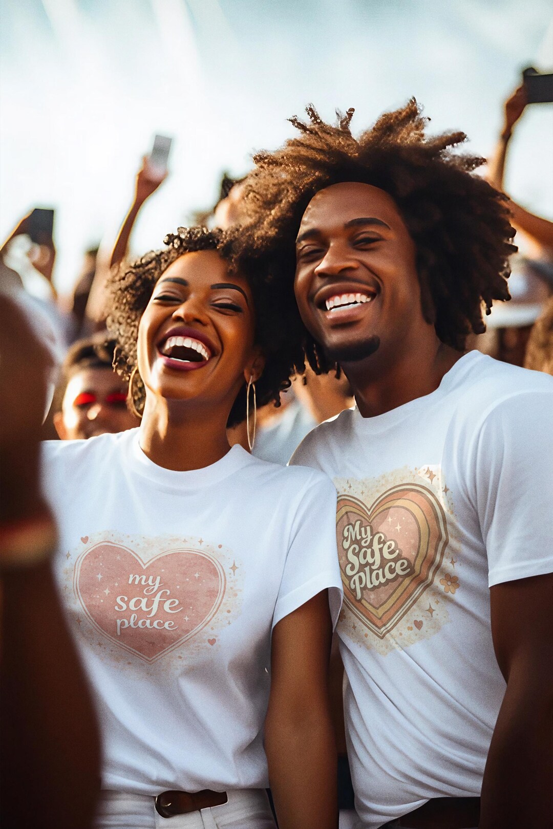 Retro Heart T-shirt Design | My Safe Place PNG (digital Download) - Etsy
