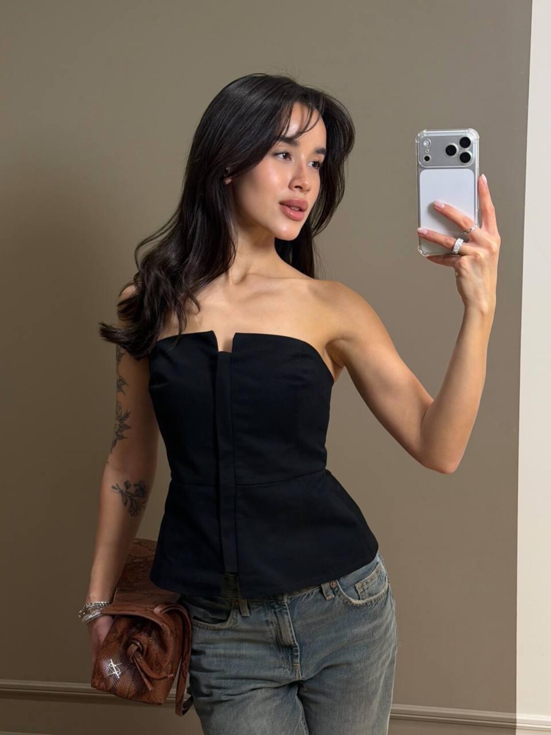 Cotton Corset Top for Women, Structured Bustier Top With Modern Fit ...