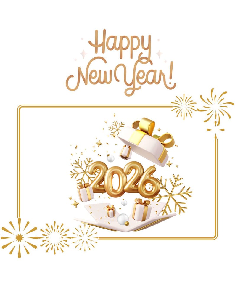 Positive Energy | New Year 2026 | Digital Background | Instant Download ...