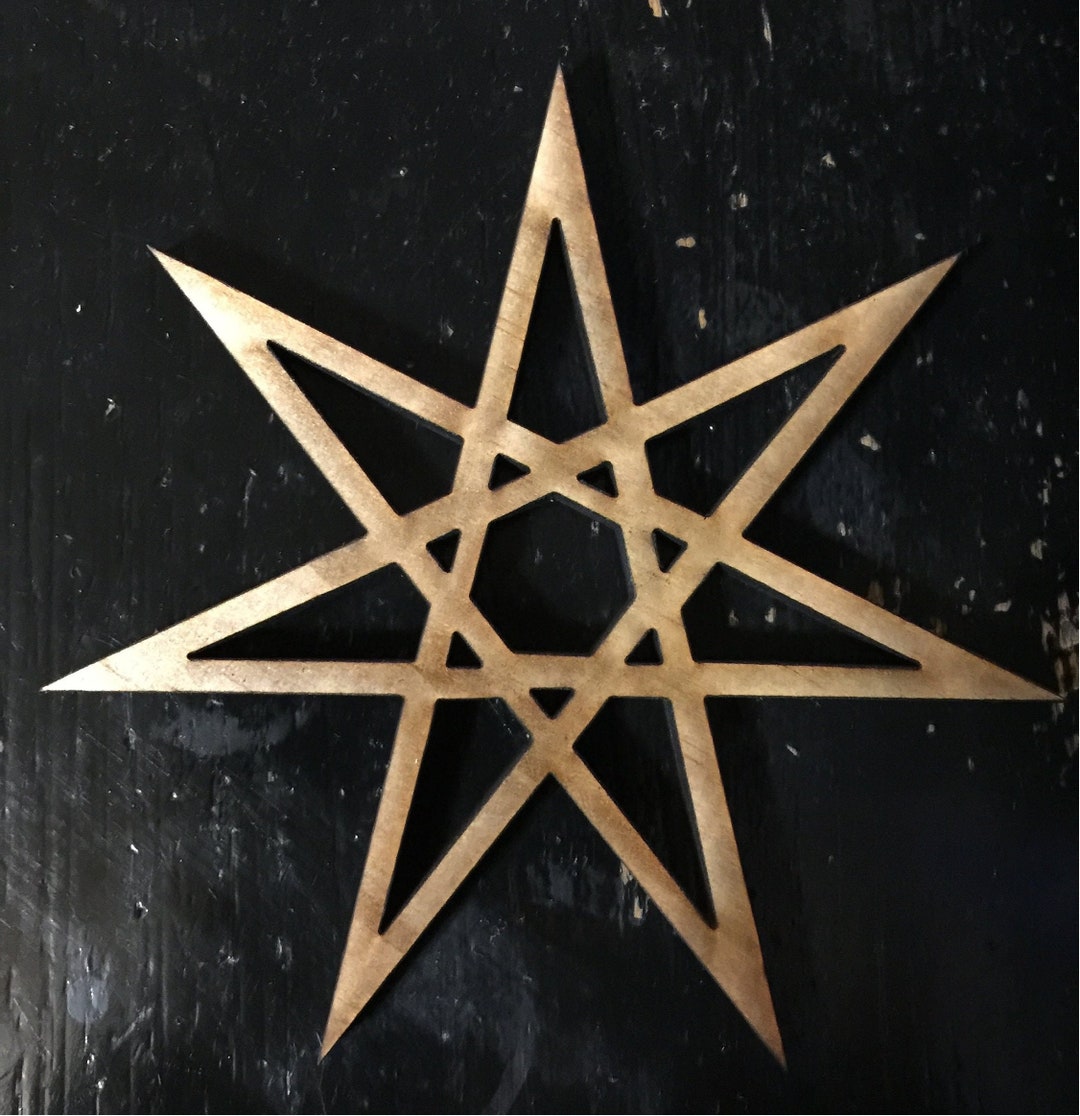 4 Pack -7 Point-open-heptagram- Elven Star-fairy Star -laser Cut- Made ...