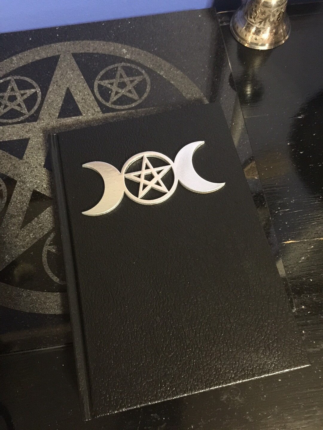 Triple Goddess Variations Book of Shadows Silver Color on Black 5.5 X ...