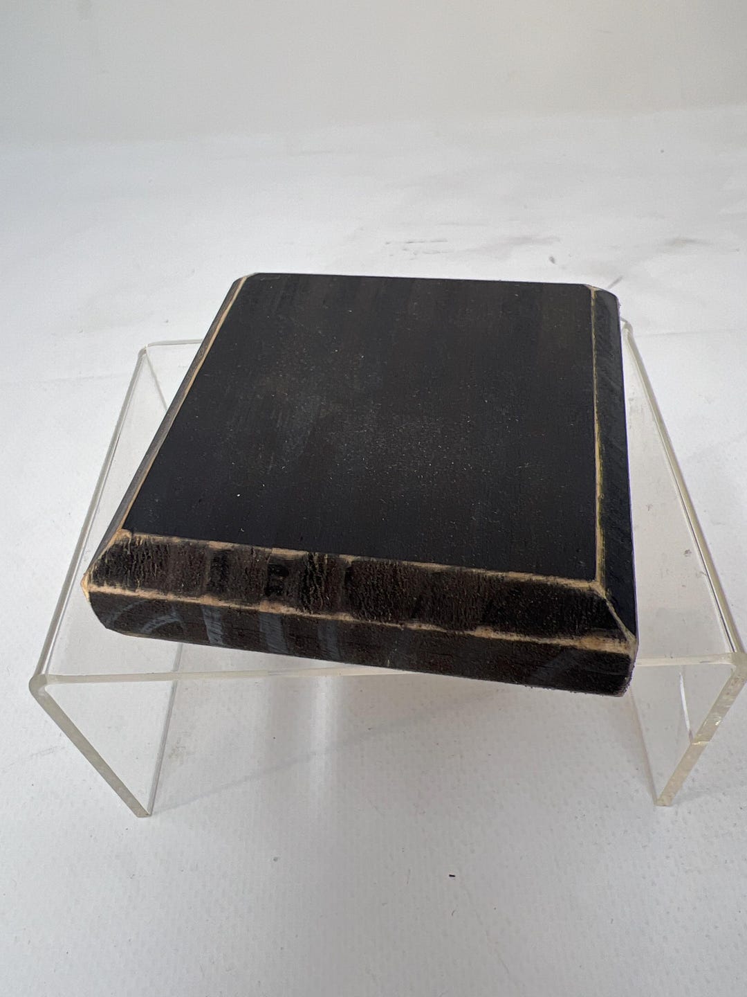 3x3 Chamfered Edge Wood Display Base -black Distressed - Reclaimed Pine ...