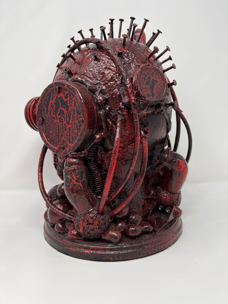 Red Mechanoid Head Original Art by Tomasz Klymiuk HR Giger - Etsy