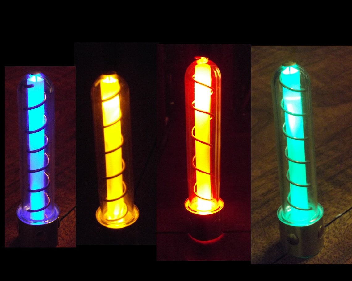 Brass Base Steampunk Tesla Tube 9V Light Up - Etsy