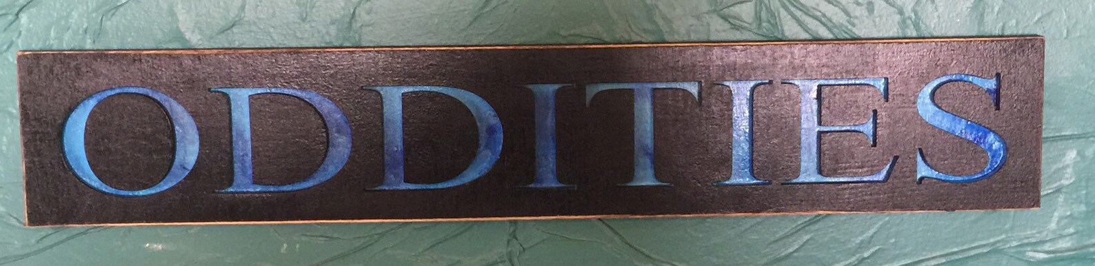 Cut our Blue ODDITIES sign laser cut wood sign | Etsy