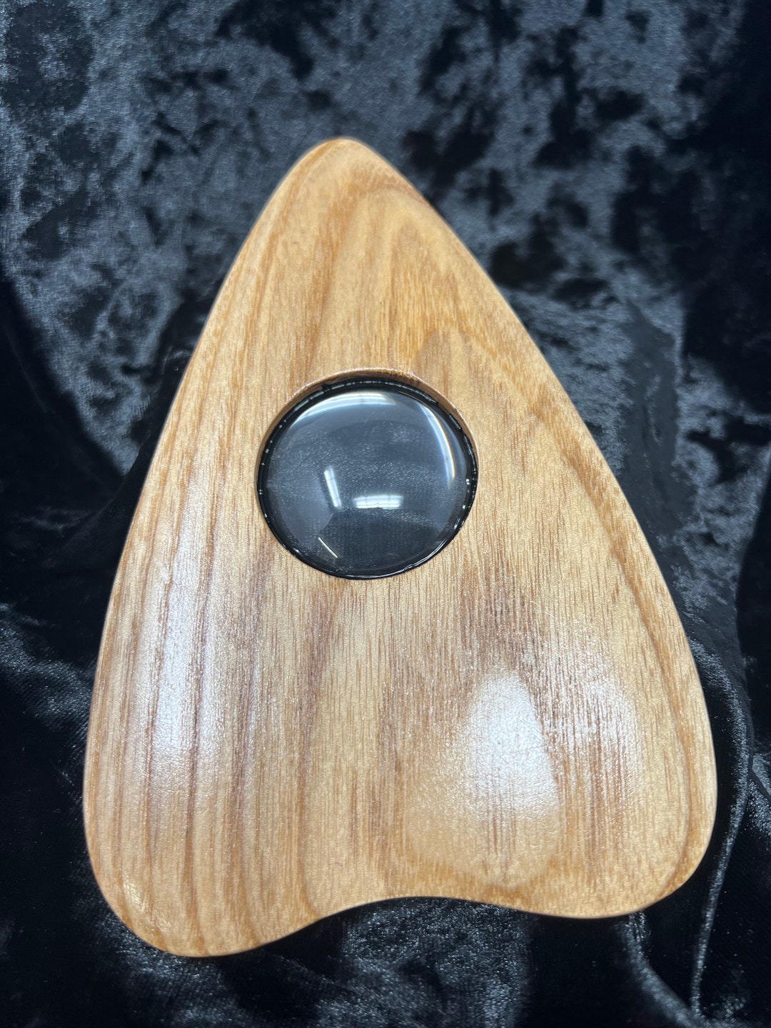 Finished Oak Wood Ouija Board Planchette - Ouija Board Pointer With Glass Eye No.2 - Etsy