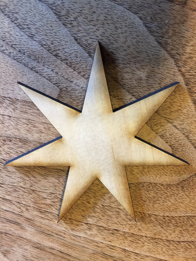 4 Pack-7 Point-heptagram Elven Star-fairy Star laser Cut - Etsy