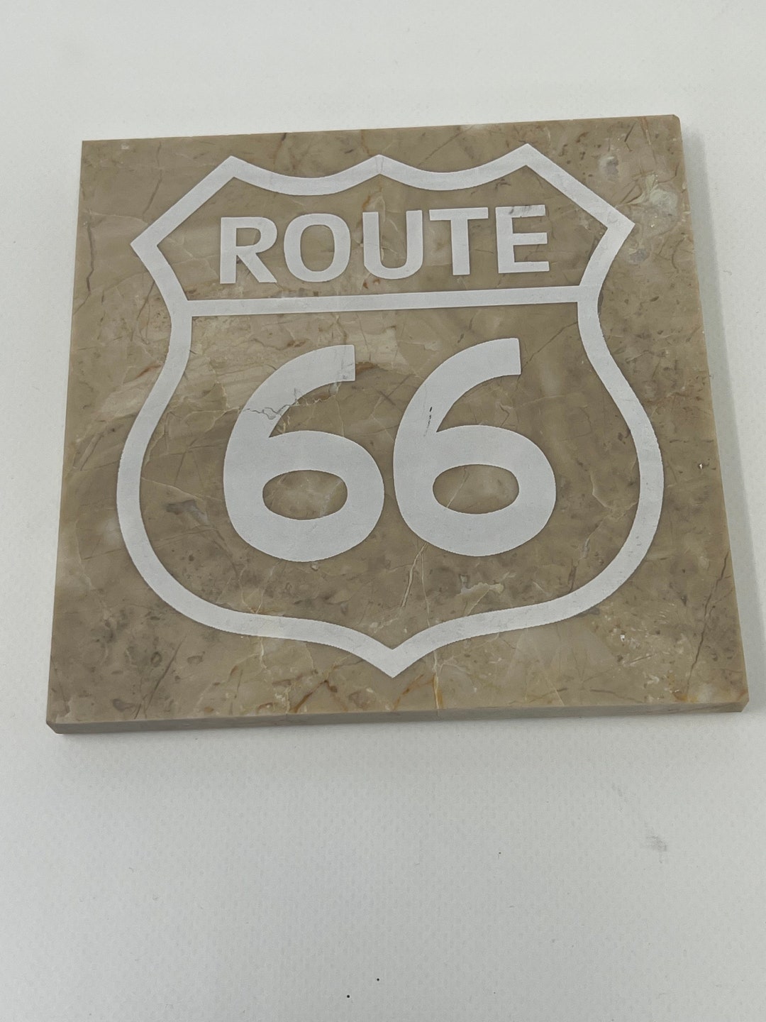 Route 66 Marble Tile Kitchen Trivet - Etsy