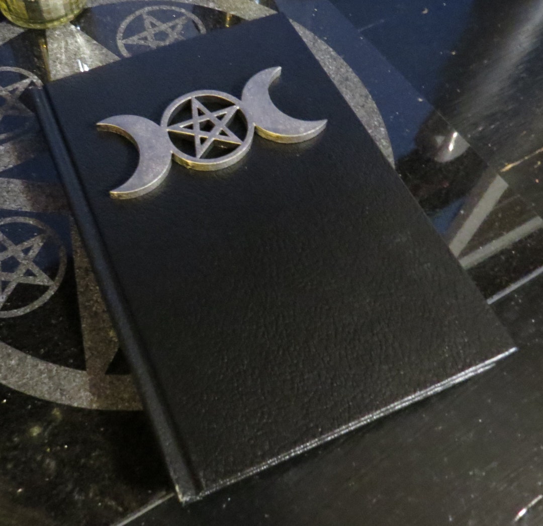Book of Shadows Silver Color on Black 5.5 X 8in 110 Blank Unlined Pages ...