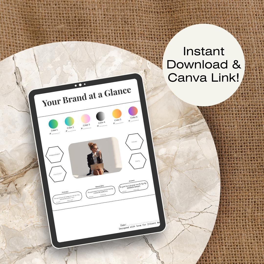 Editable Client Mood Board Template - Editable in Canva & Instant PDF ...