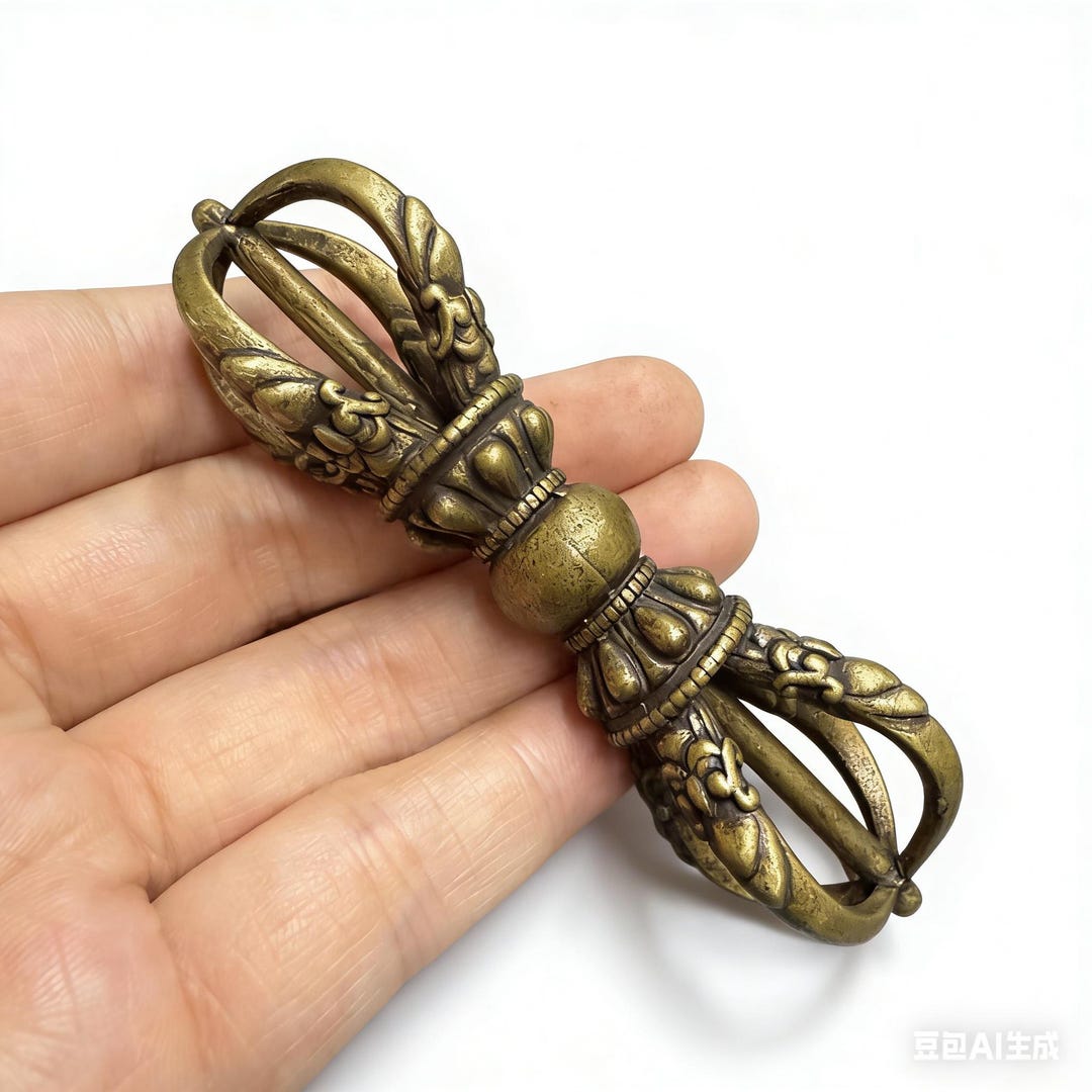 Antique Style Brass Vajra, Tibetan Buddhist Ritual Object Hand Crafted ...