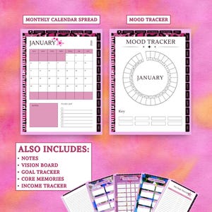2026 Y2K Digital Planner Bundle, Monthly Weekly Daily ADHD Journal ...
