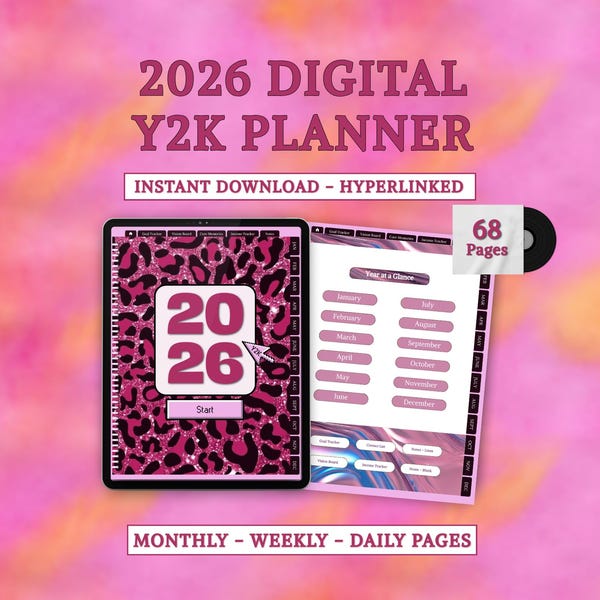 Digital Planner 2026 Y2k - Etsy