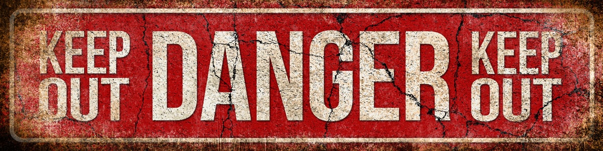 Danger Sign Keep Out Sign Warning Sign Dead End Scary - Etsy