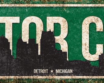 Detroit Motor City - Etsy