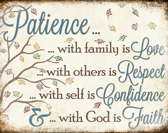 Patience Wall Art | Etsy